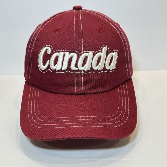 Accessories | Canada Raised Embroidered Cap Red White Adjustable ...